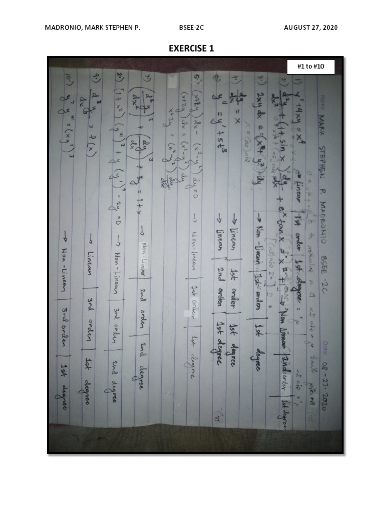 Madronio-Bsee-2c-Exercise 1 | PDF