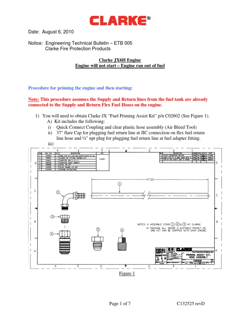 Clarke JX6H Engine Engine Will Not Start - Engine Ran Out of Fuel | PDF ...