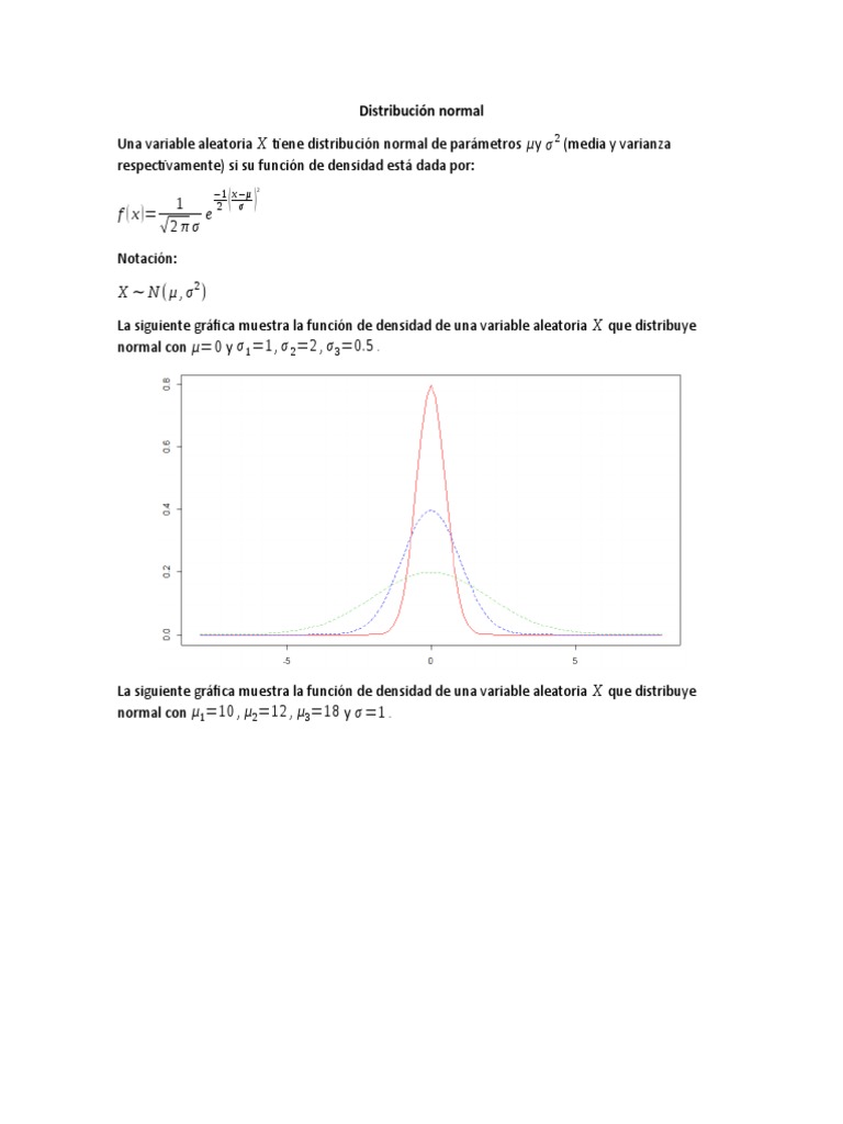 Se. 26. Distribución Normal | PDF | Distribución normal | Función de ...