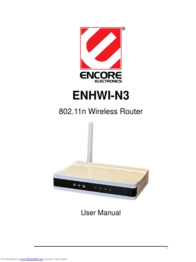 802.11n Wireless Router Enhwi-N3 Encore Electronics | PDF | Ip Address ...