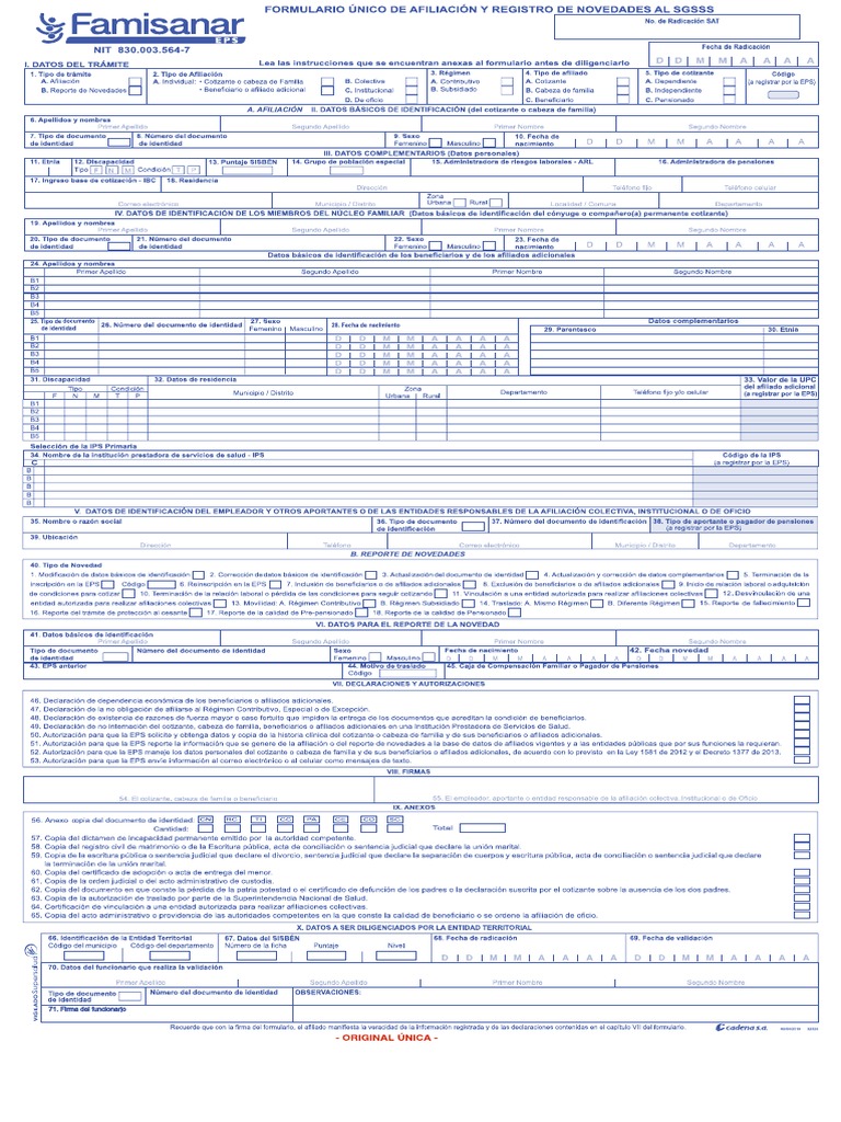 Formulario CDR | PDF