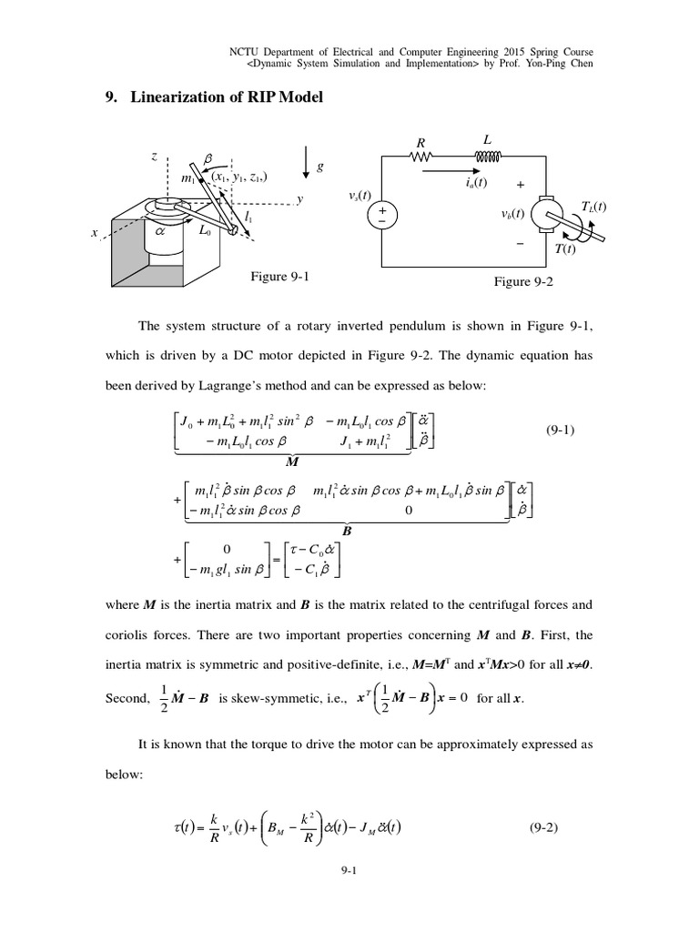 Linearization of RIP Model: Z I L R | PDF | Applied Mathematics | Mechanics