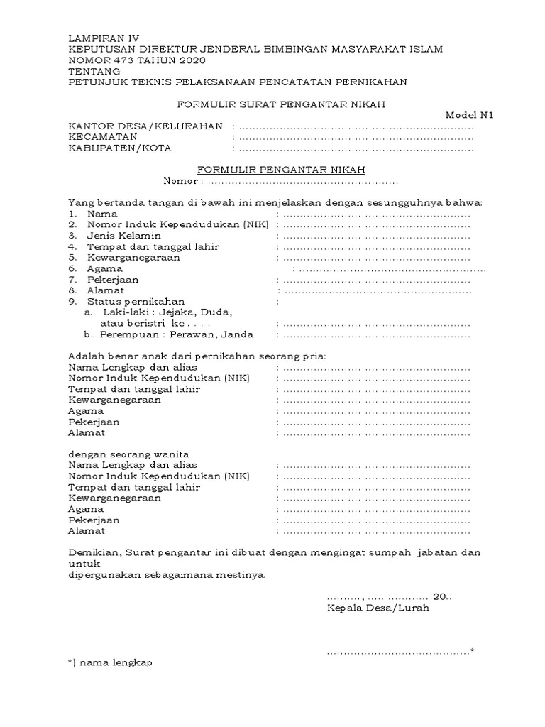 Formuir N1-N7 | PDF | Hukum