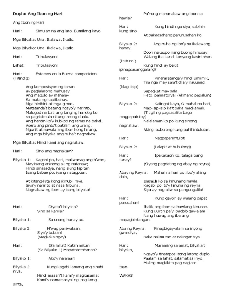 Karagatan at Duplo | PDF