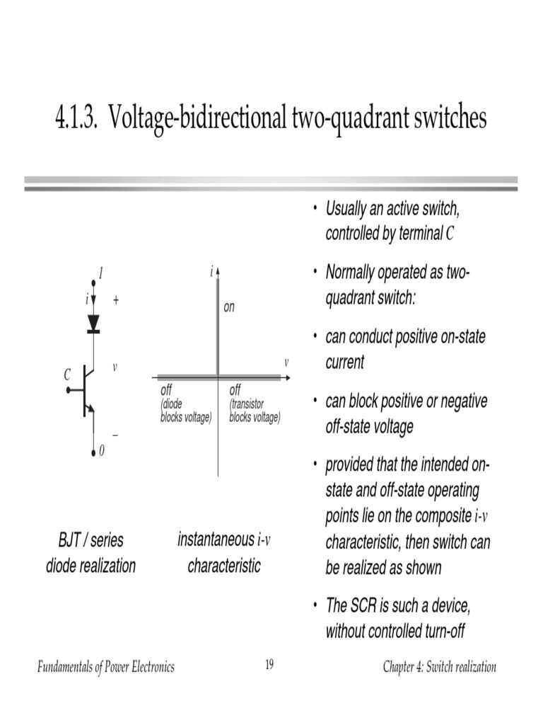 2.1.3 Two and Four Quadrant Switches, Synchronous Rectifiers PDF | PDF ...