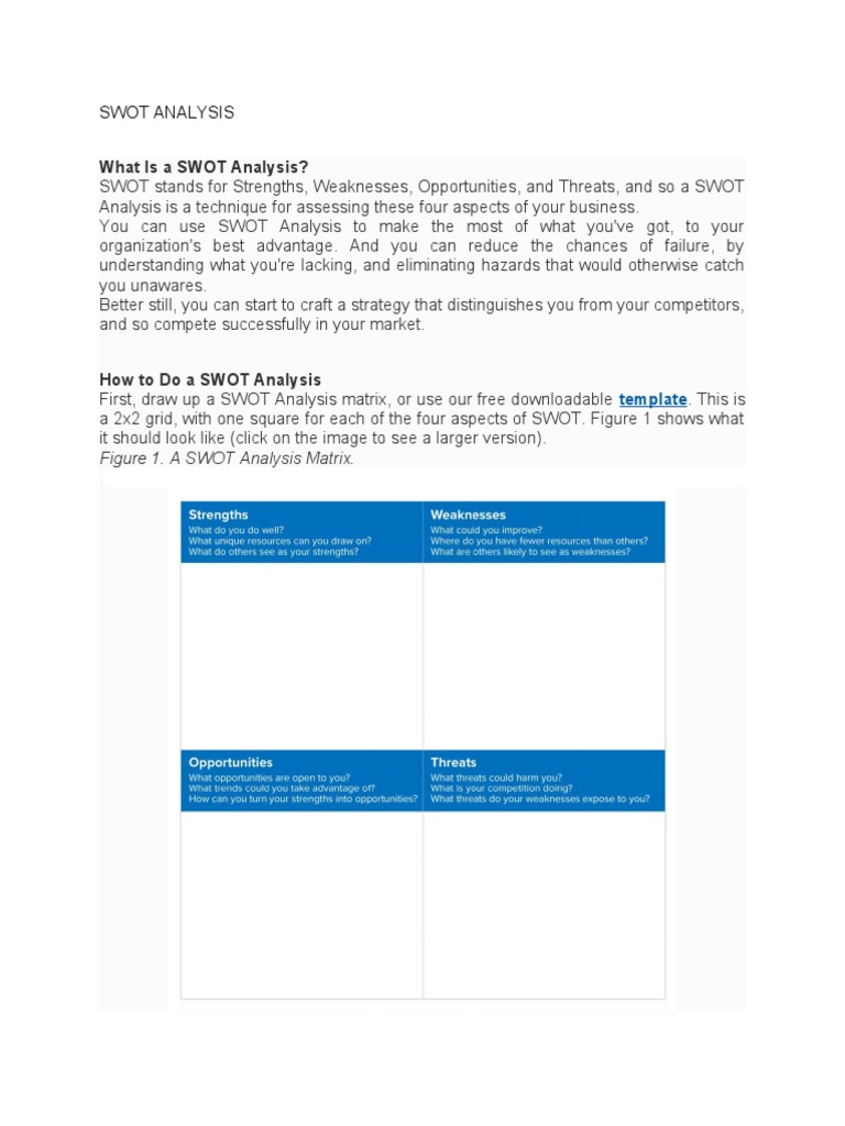 What Is A SWOT Analysis? | PDF | Swot Analysis | Economies