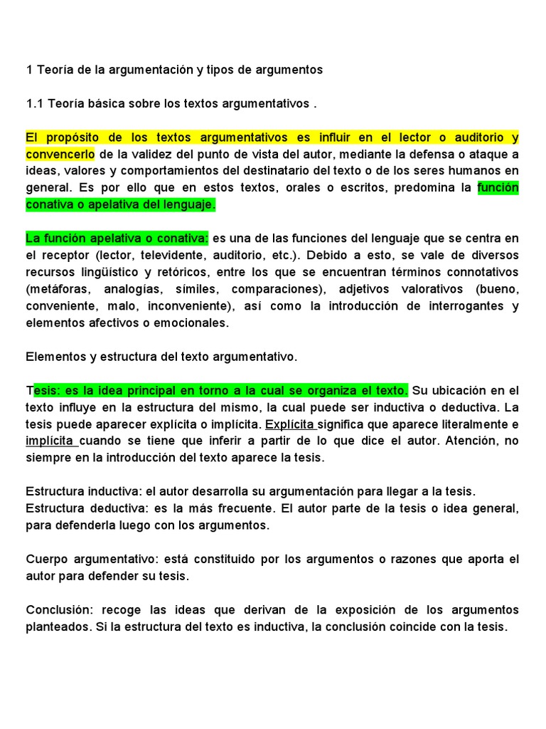 1 Teoría de La Argumentación y Tipos de Argumentos | PDF | Analogía ...