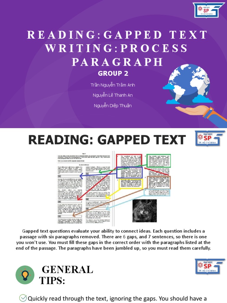 Gapped Text - Process Paragraph - Group 2 | PDF | Paragraph | Sentence (Linguistics)