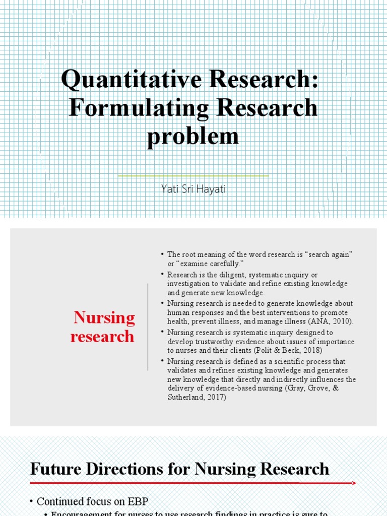 Formulating Research Problem | PDF | Nursing | Scientific Method