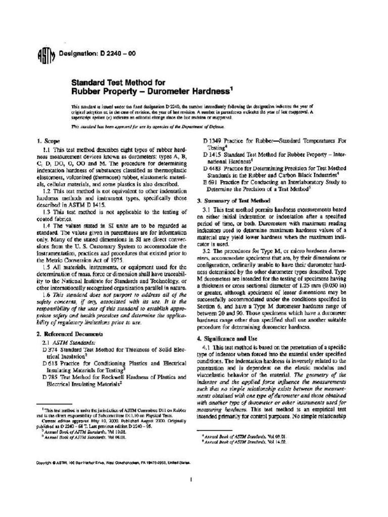 Astm D2240 | PDF