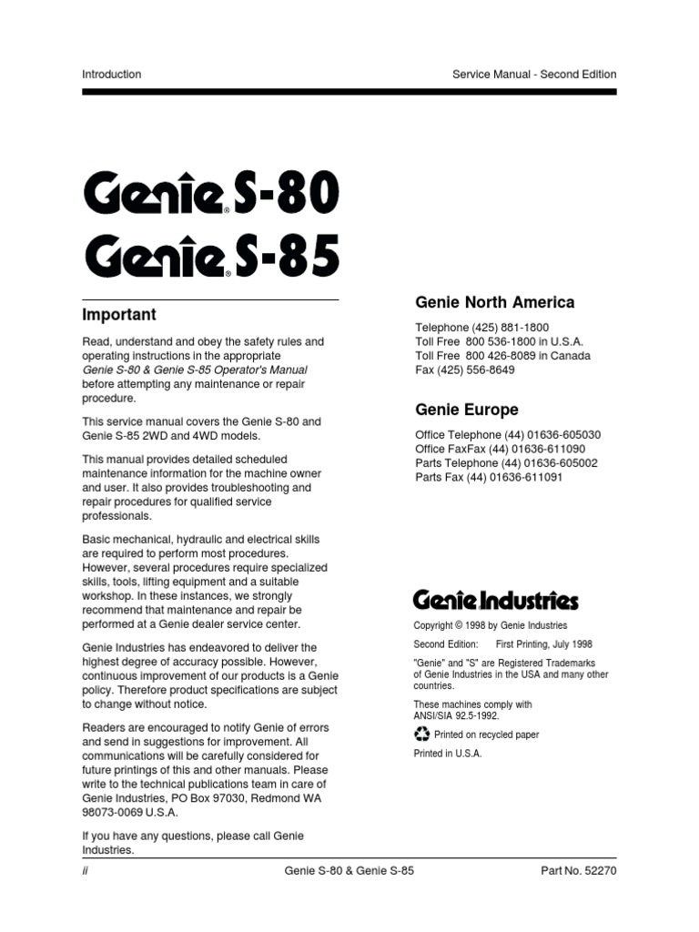 Genie Hyd&elec - Diagram PDF | PDF | Switch | Voltage