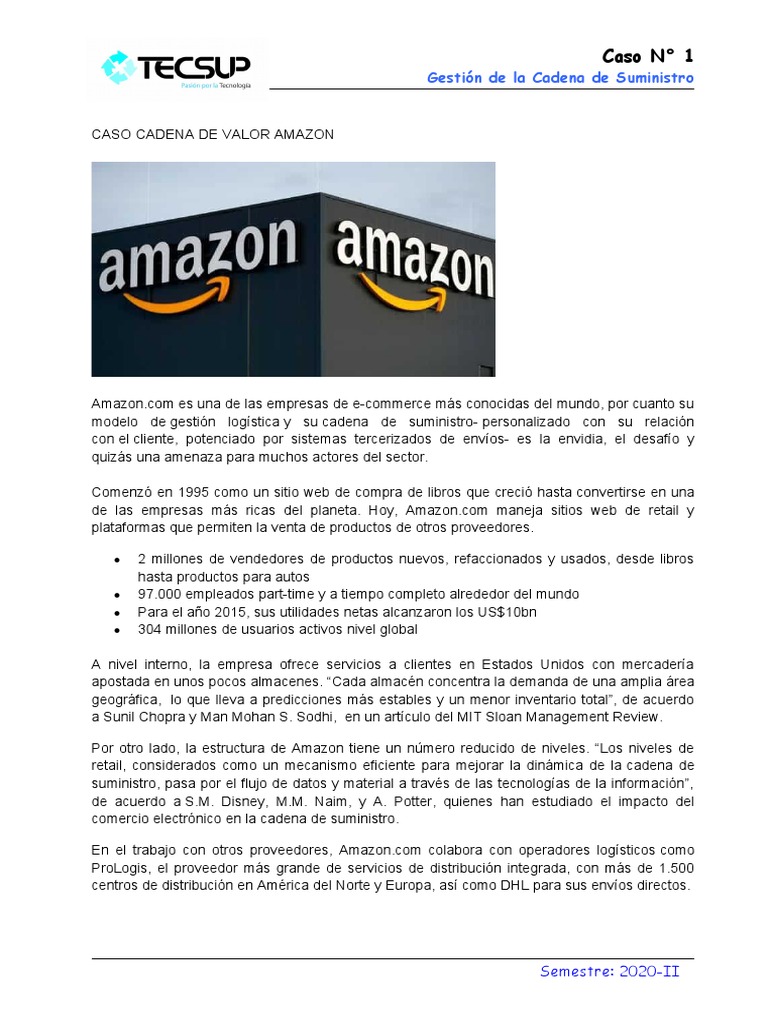 Caso Amazon | PDF | Logística | Comercio electrónico