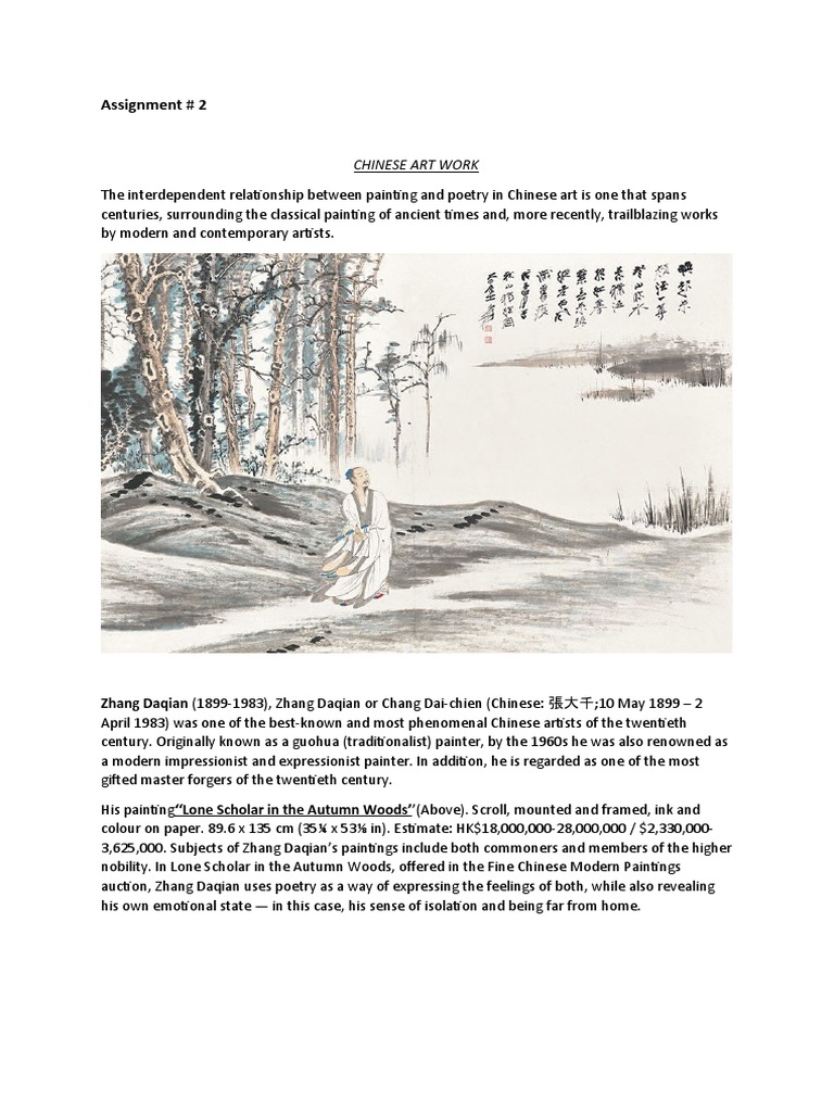 Assignment # 2: Chinese Art Work | PDF