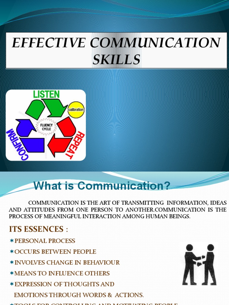 Effective Communication Skills | PDF | Accuracy And Precision ...