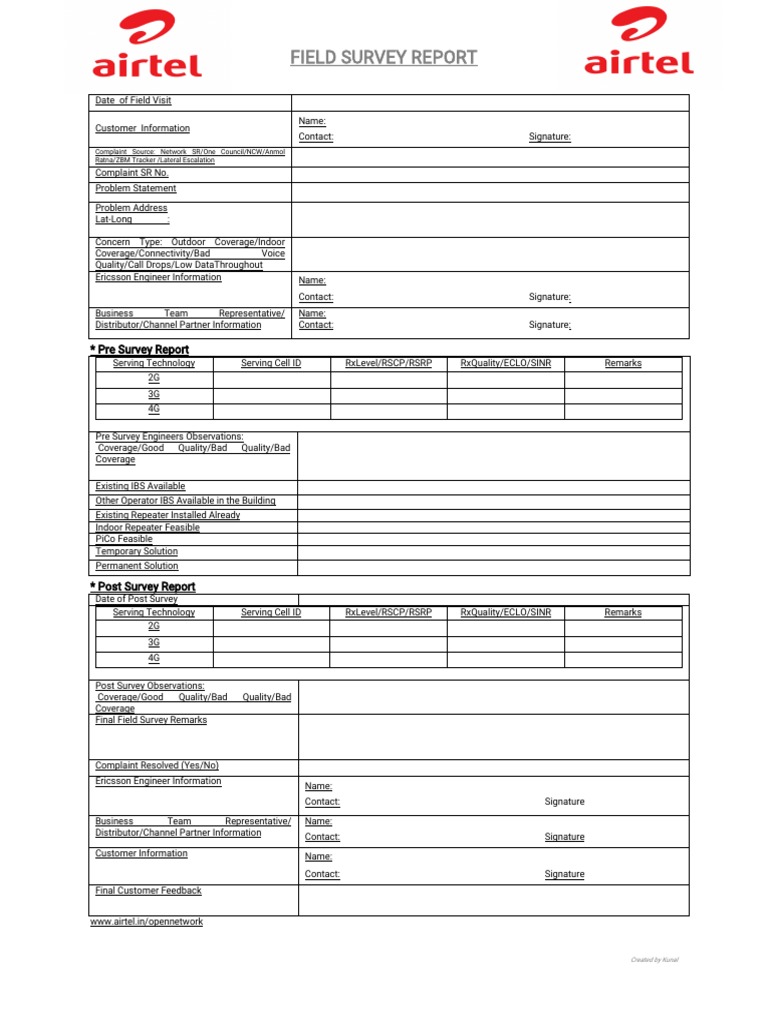 FIELD SURVEY REPORT Created by Kunal Shitturkar PDF | PDF