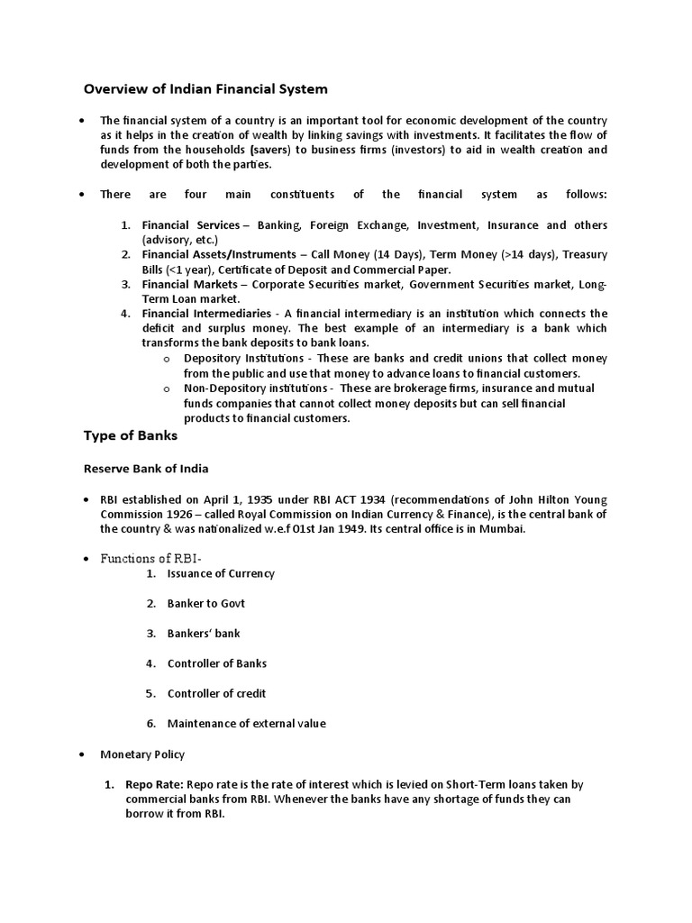 Overview of Indian Financial System | PDF | Basel Iii | Banks