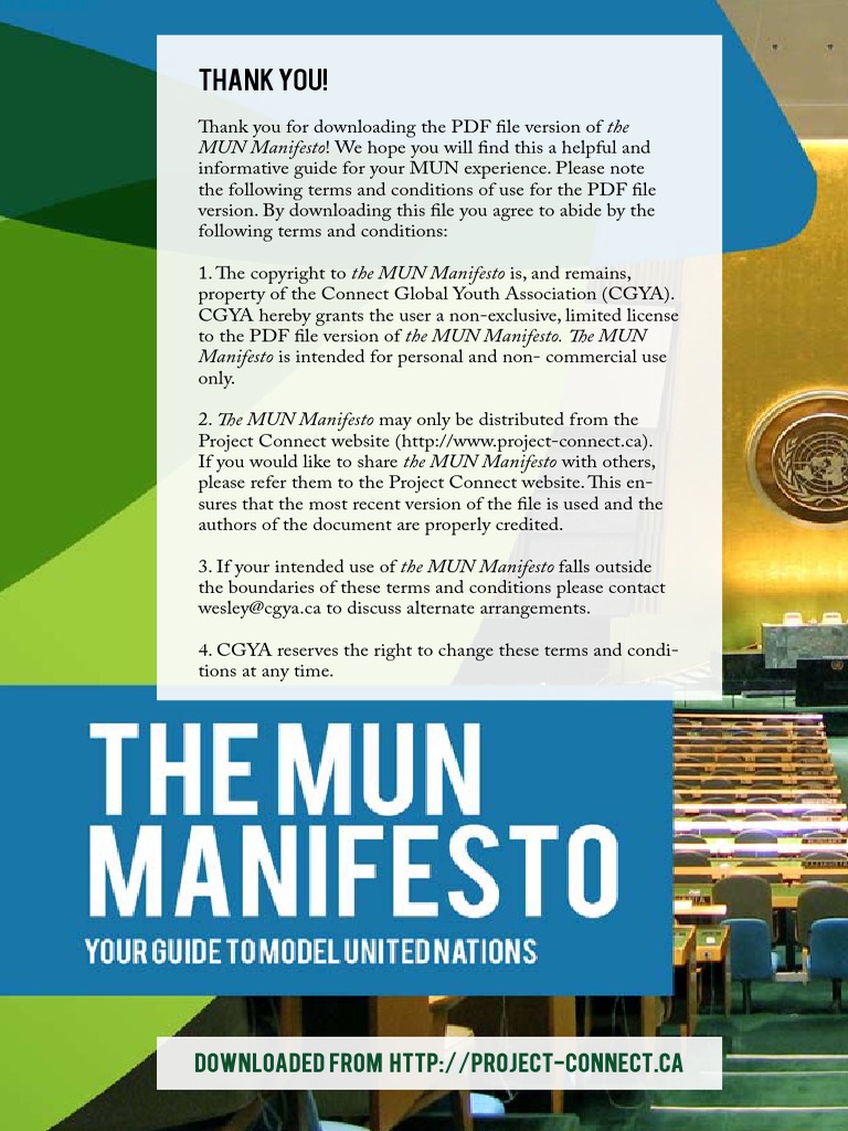 Thank You!: MUN Manifesto! We Hope You Will Find This A Helpful and ...