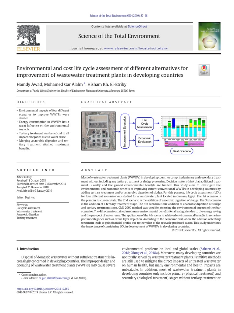 Science of The Total Environment: Hamdy Awad, Mohamed Gar Alalm, Hisham ...
