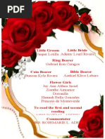 Intimate Wedding Program Flow Sample | PDF | Wedding | Social Conventions