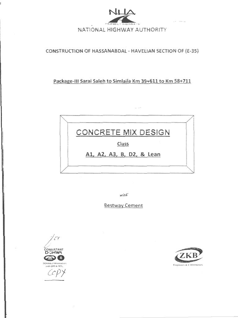 Concrete Mix Design PDF | Download Free PDF | Sand | Building Engineering