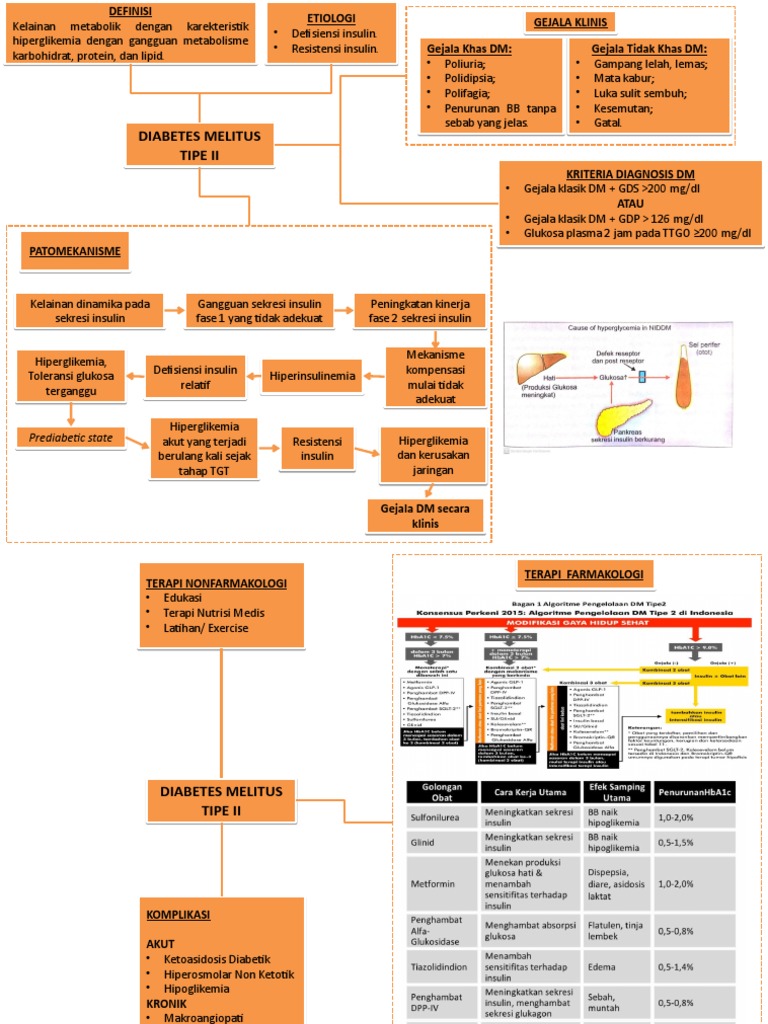 Mind Map DIABETES MELITUS TIPE II | PDF