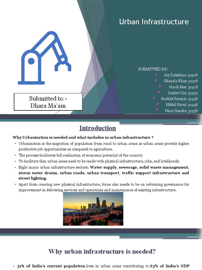 Urban Infrastructure: Submitted To:-Dhara Ma'am | PDF | Policy ...