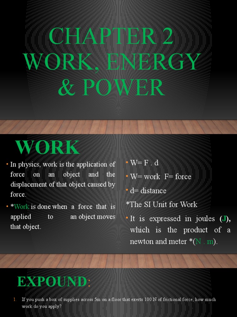 Work, Energy, and Power Explained | PDF | Potential Energy | Kinetic Energy