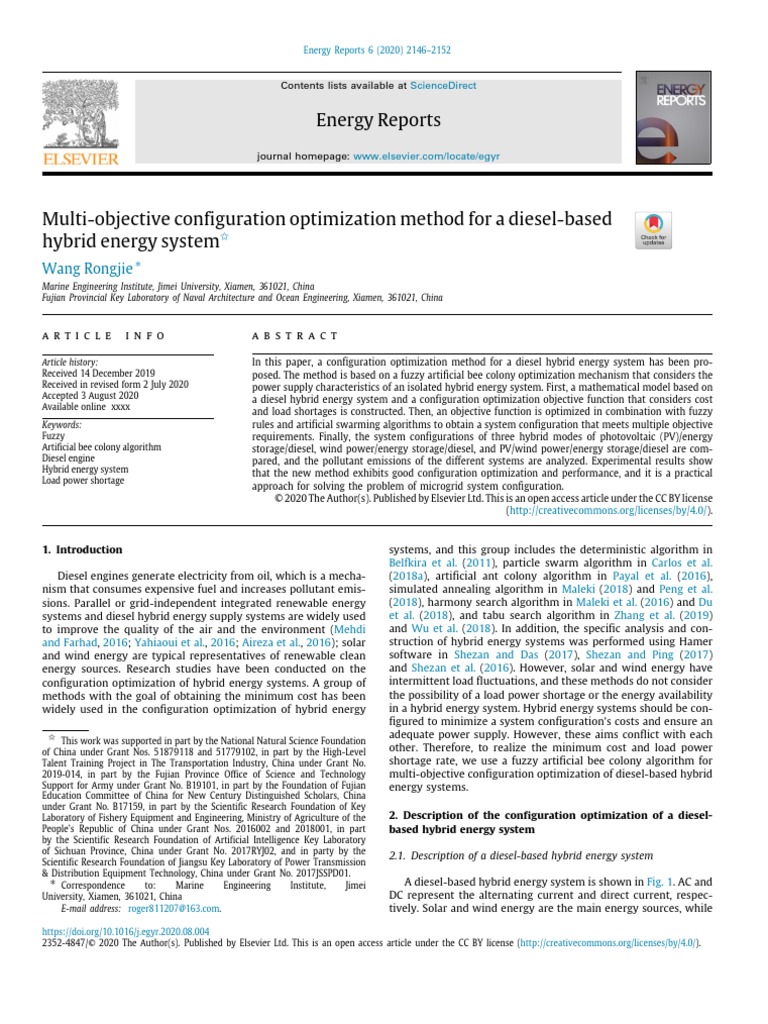 Energy Reports: Wang Rongjie | PDF | Mathematical Optimization | Wind Power