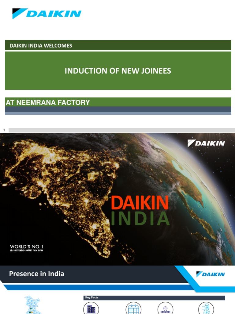 Daikin Factory Presentation | PDF | Air Conditioning | Bearing (Mechanical)