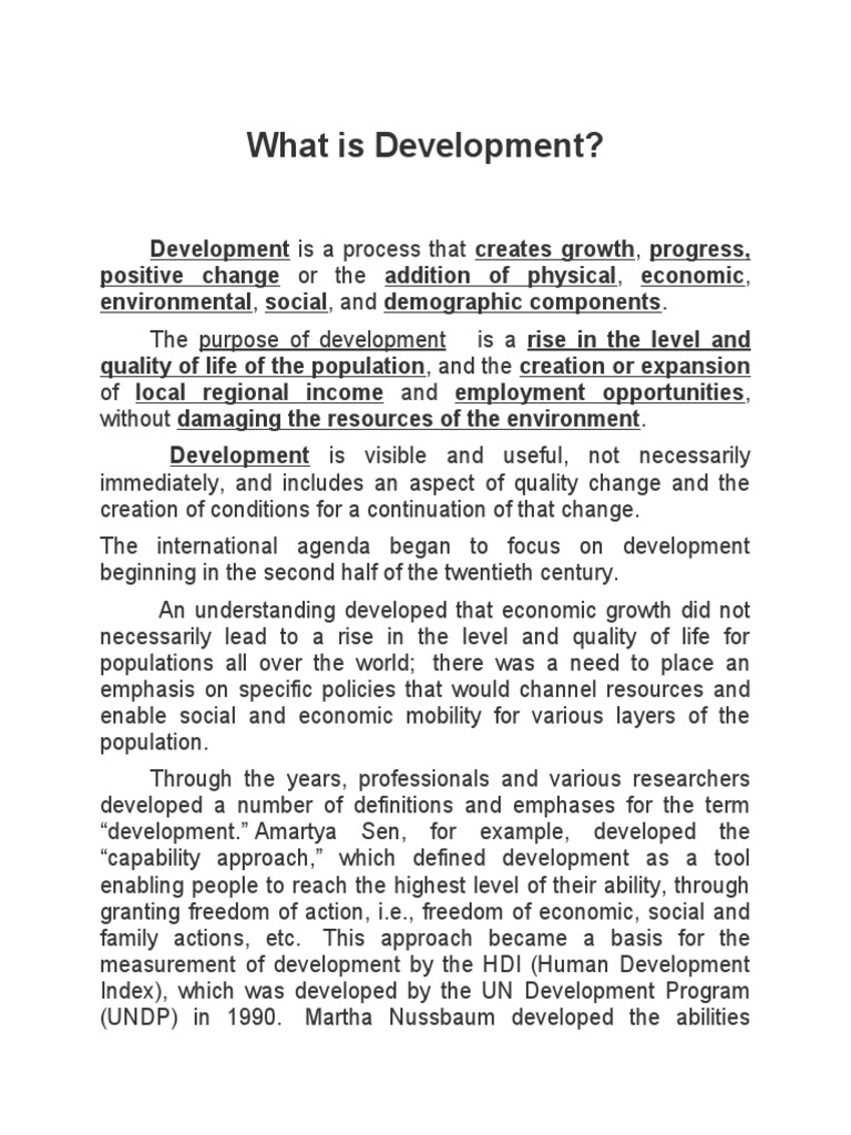 PA 205 What Is Development | PDF | Policy | Economic Development