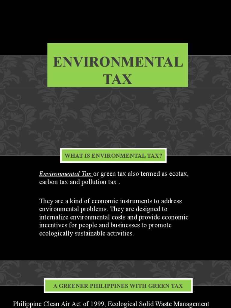 02 - Iii.e Taxation Environment Taxation | PDF | Carbon Tax | Taxes
