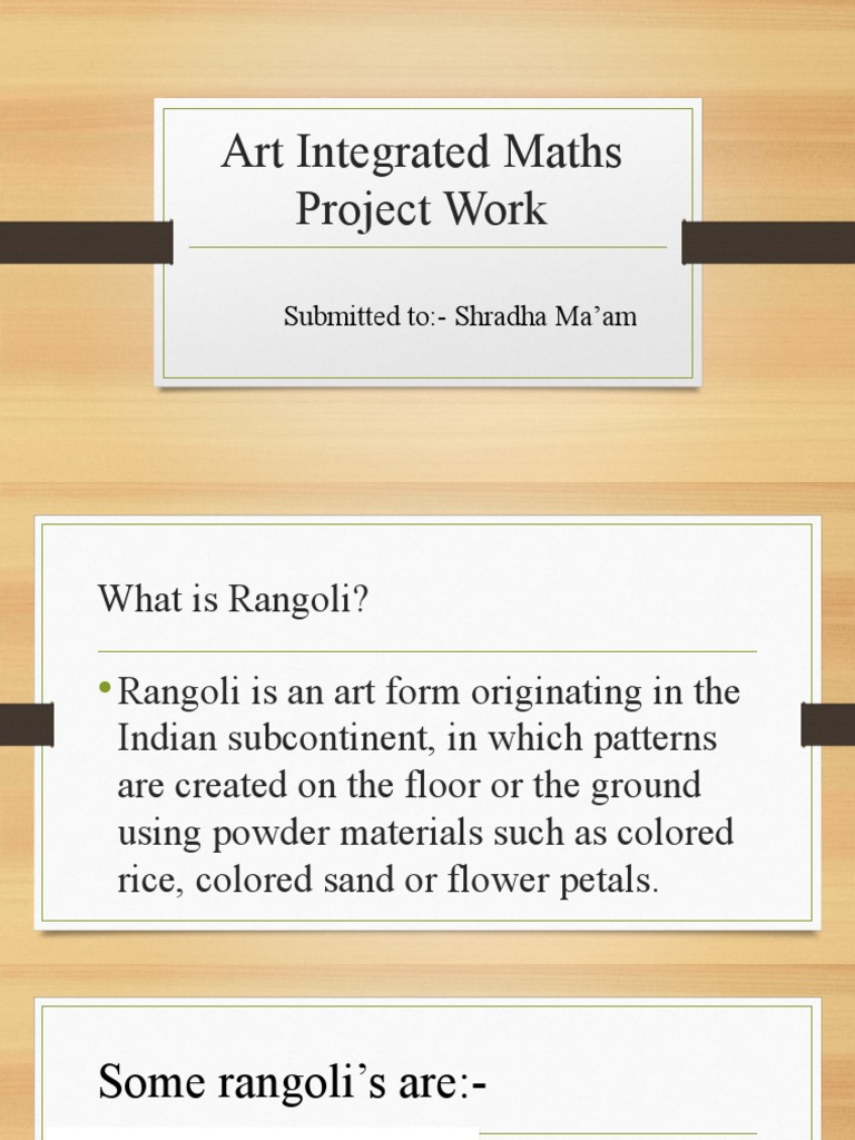 Art Integrated Maths Project Work | PDF