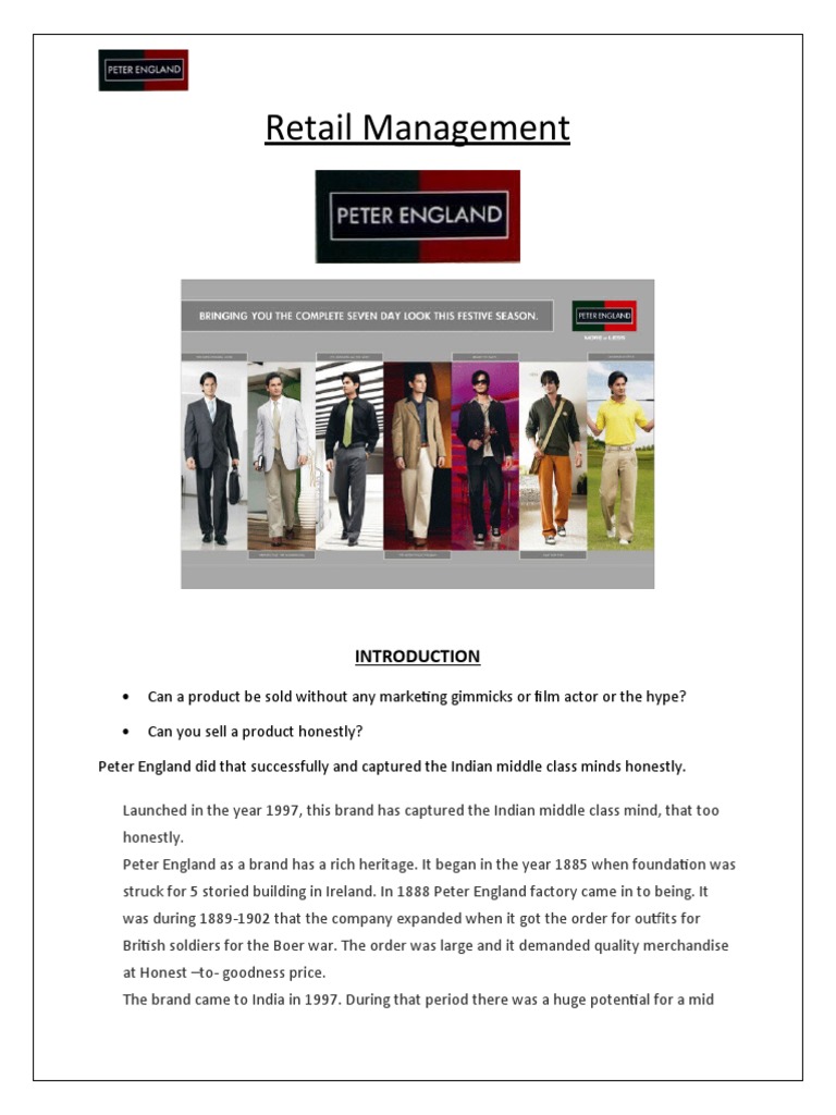 Peter England | PDF | Retail | Merchandising
