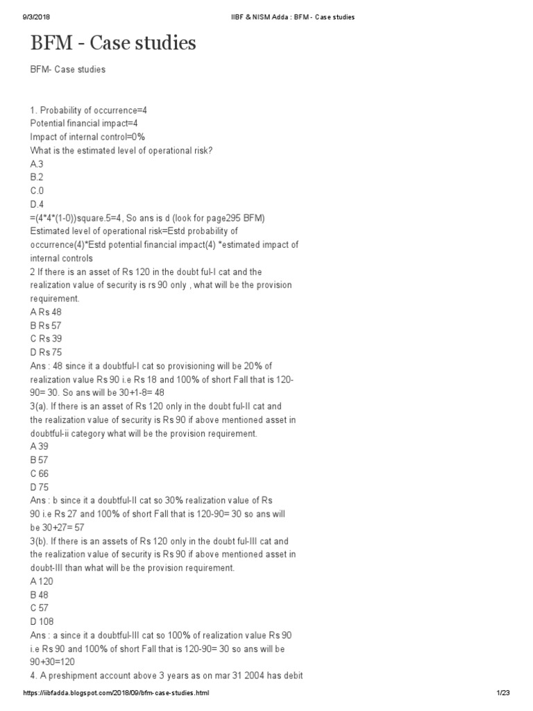 BFM - Case Studies PDF | PDF | Bond Duration | Bonds (Finance)