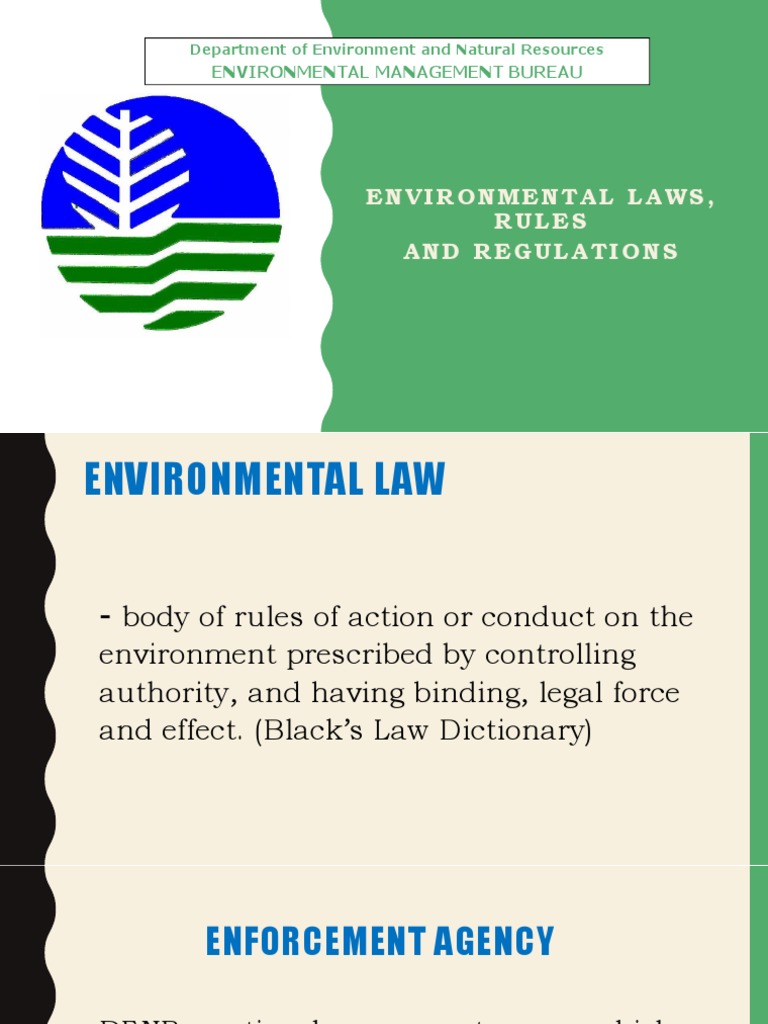 Environmental Laws, Rules and Regulations | PDF | Waste Management ...