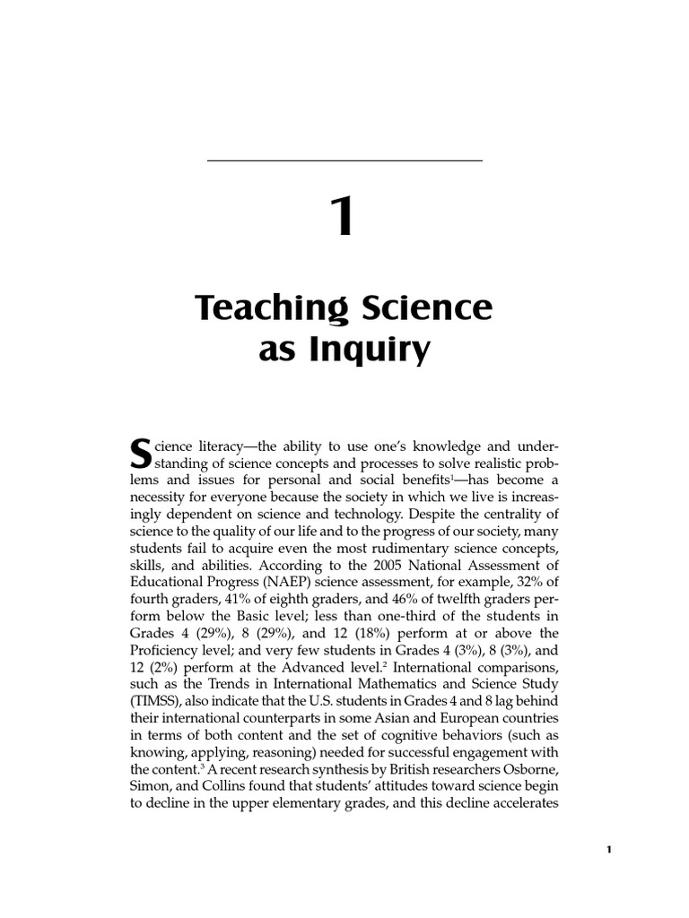 Chapter 1 Teaching Science As Inquiry | PDF | Inquiry Based Learning ...