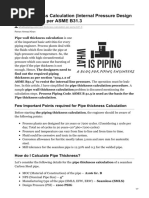 Pipe Thickness Calculations As Per Asme B31.3 | PDF | Pipe (Fluid Conveyance) | Welding
