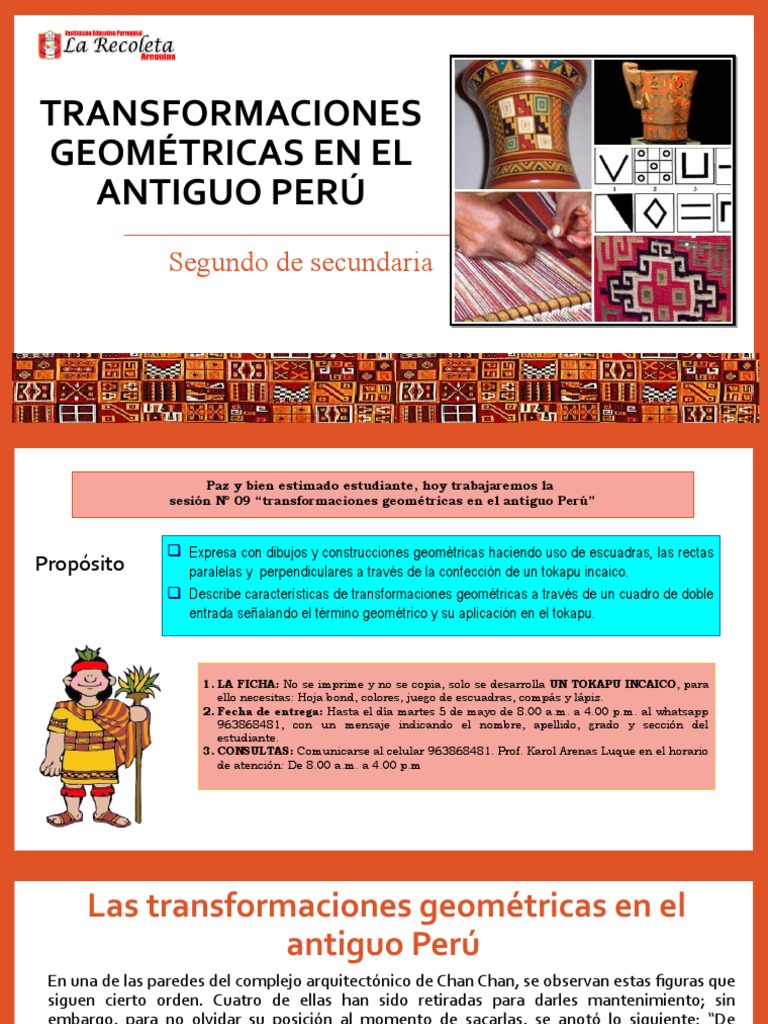 09 Ficha 09 - 2do - Transformaciones Geometricas | PDF | Rotación | Triángulo