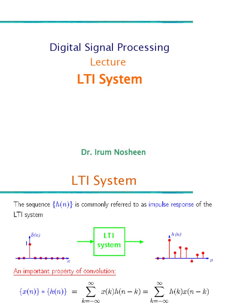 LTI System: Digital Signal Processing | PDF | Computational ...