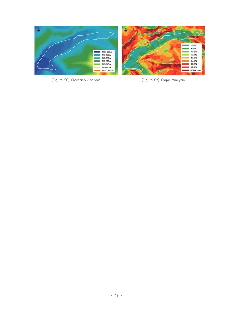 (Figure 06) Elevation Analysis (Figure 07) Slope Analysis | PDF