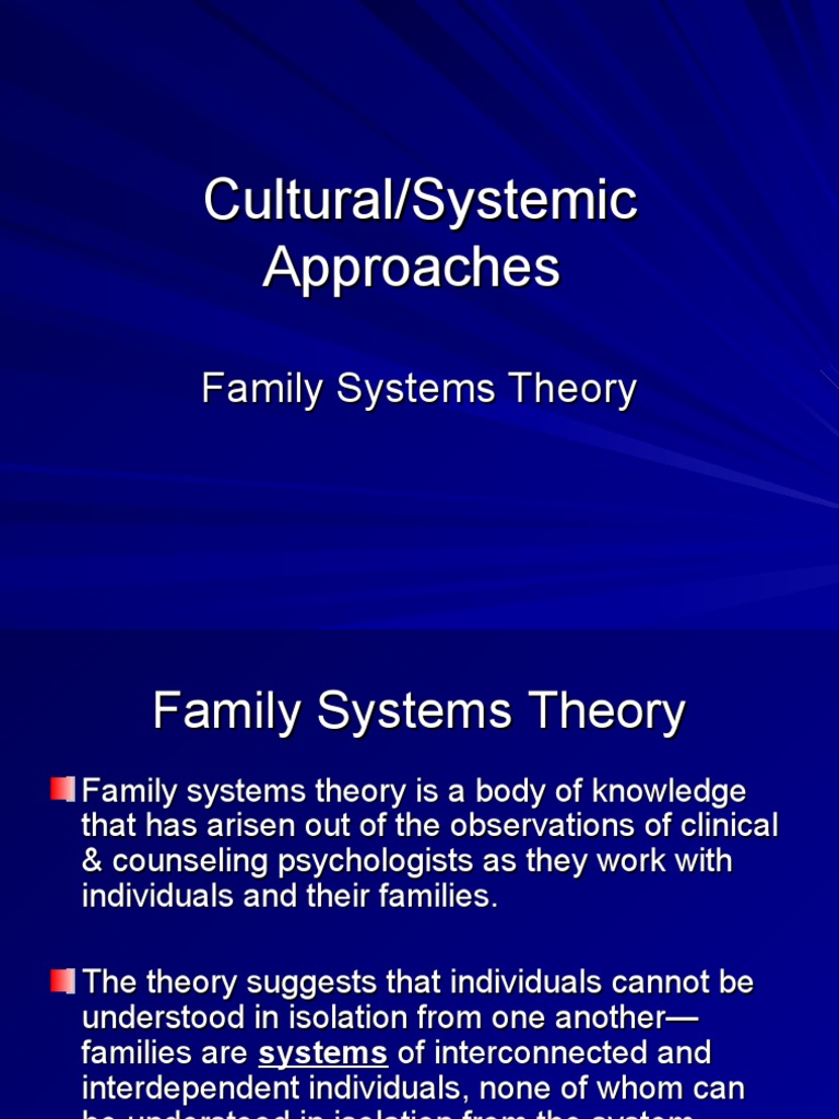 Family Systems | PDF | Systems Theory | Family Therapy