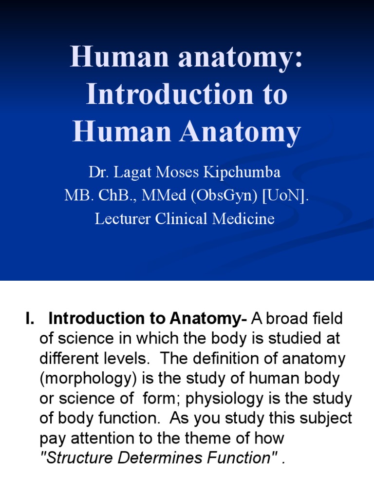 Human Anatomy Lecture Notes Anatomy And Physiology Course With Lesson