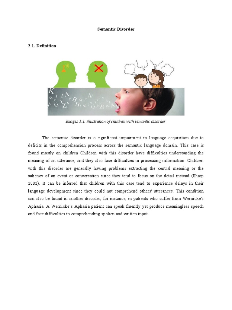 Images 1.1. Illustration of Children With Semantic Disorder | PDF ...