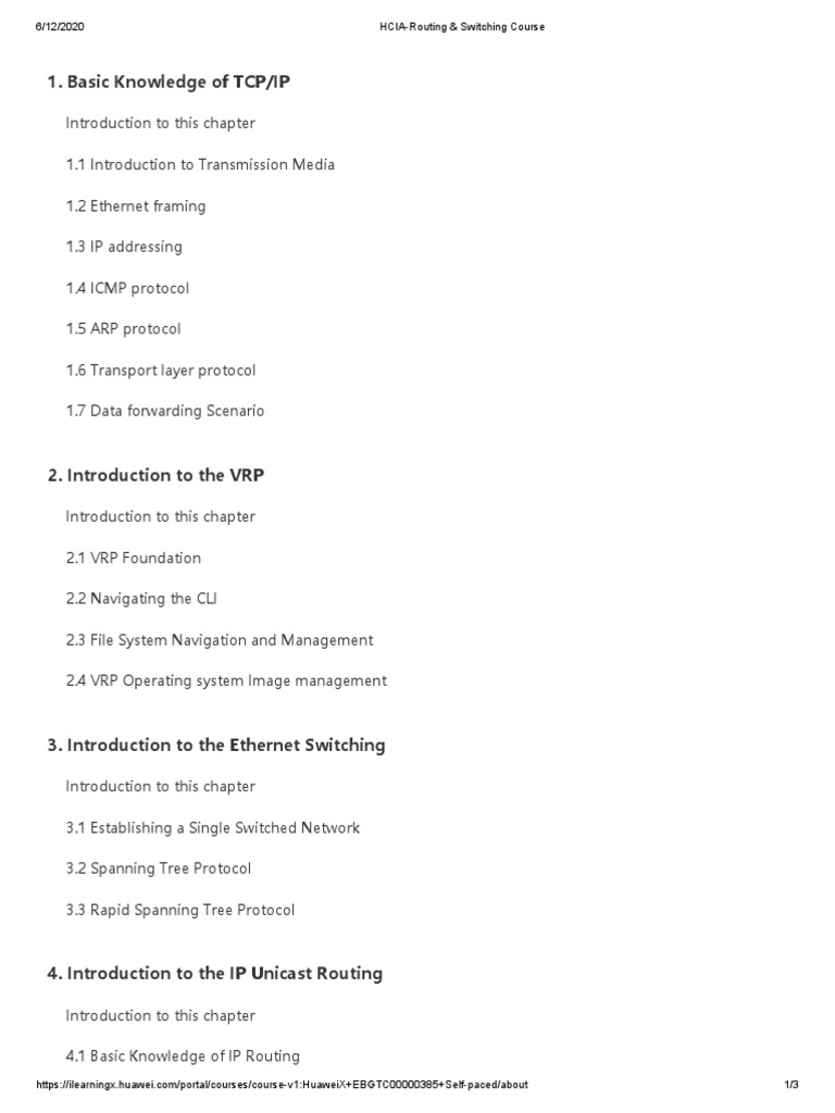 HCIA-Routing & Switching Course | PDF | Internet Protocols | Network Switch