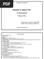 Matematica - Proiect - Didactic - Clasa 1 | PDF