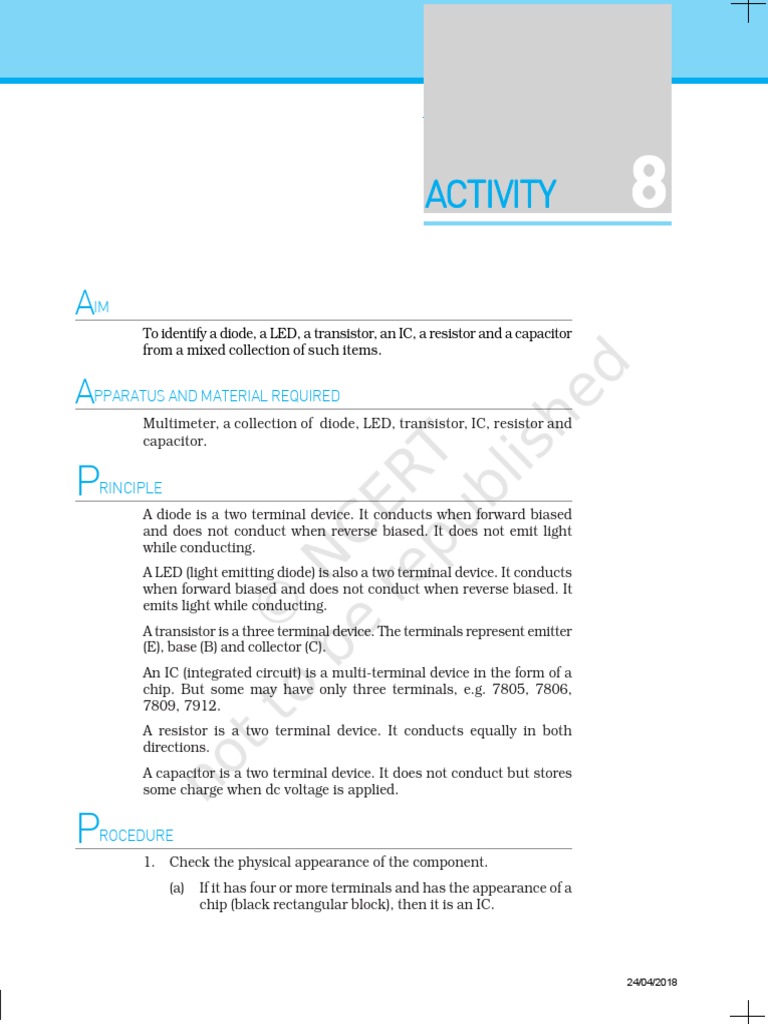 Section B Activity - 1 | PDF | Resistor | Capacitor