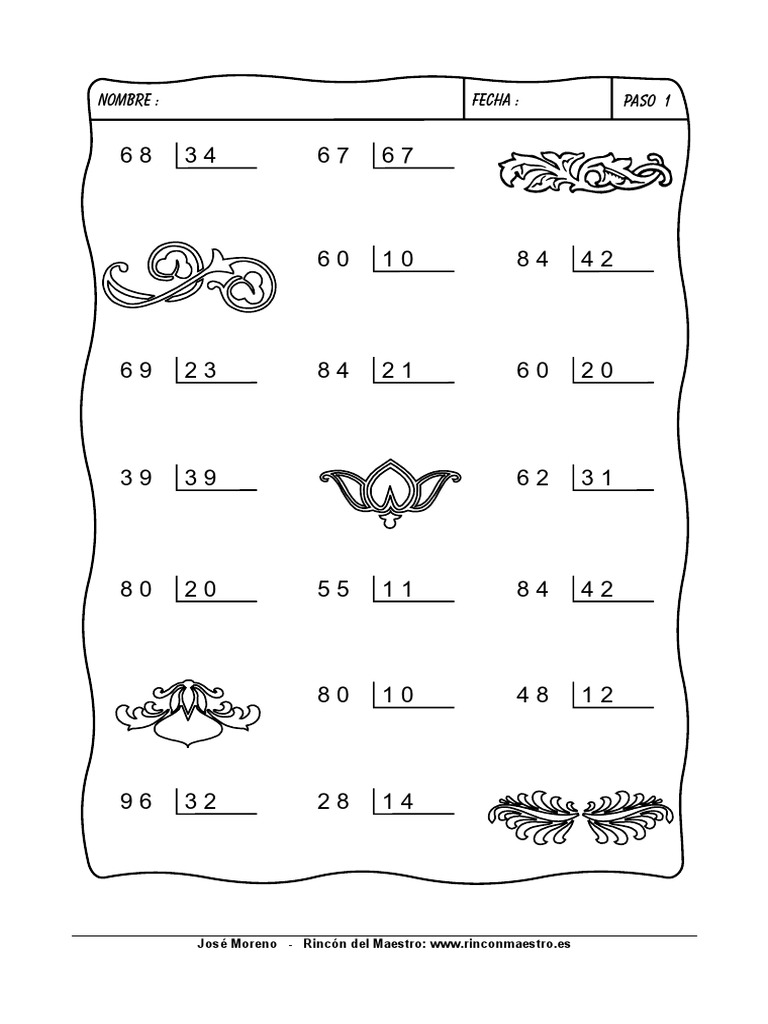 Divisiones Faciles 2 Cifras | PDF