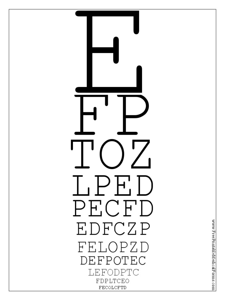 Snellen Eye Chart PDF | PDF