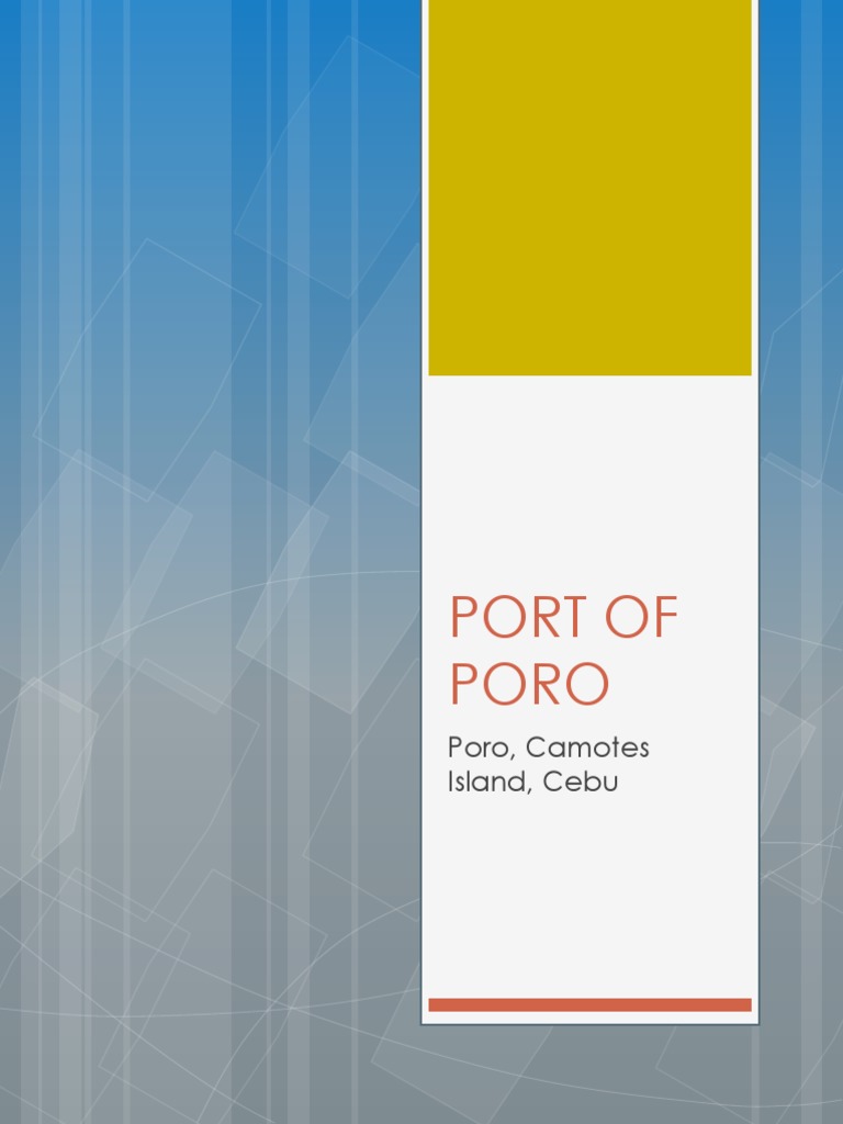 Port of Poro: Poro, Camotes Island, Cebu | Download Free PDF | Port | Ferry