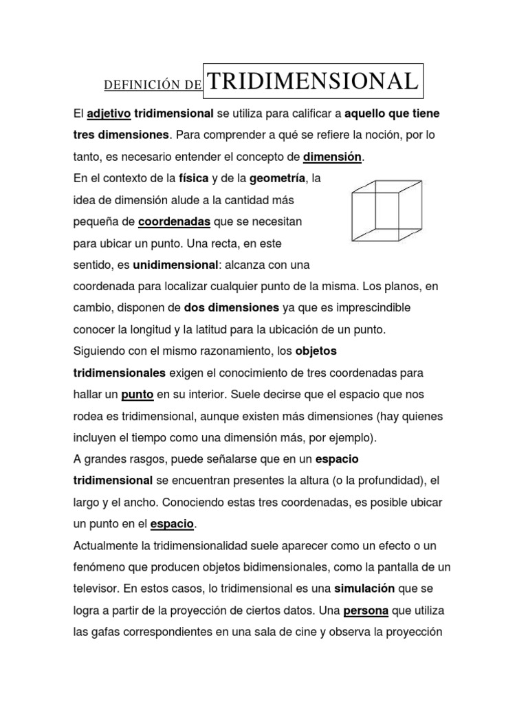 Física Tridimensional | PDF | Dimensión | Geometría